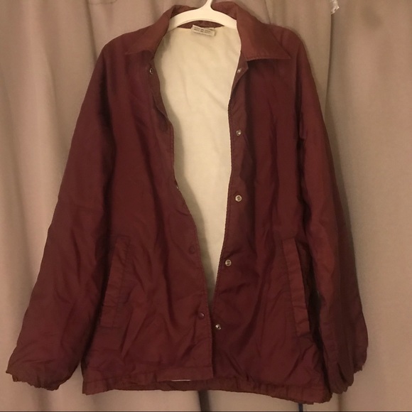Jackets & Coats | Maroon Windbreaker | Poshmark